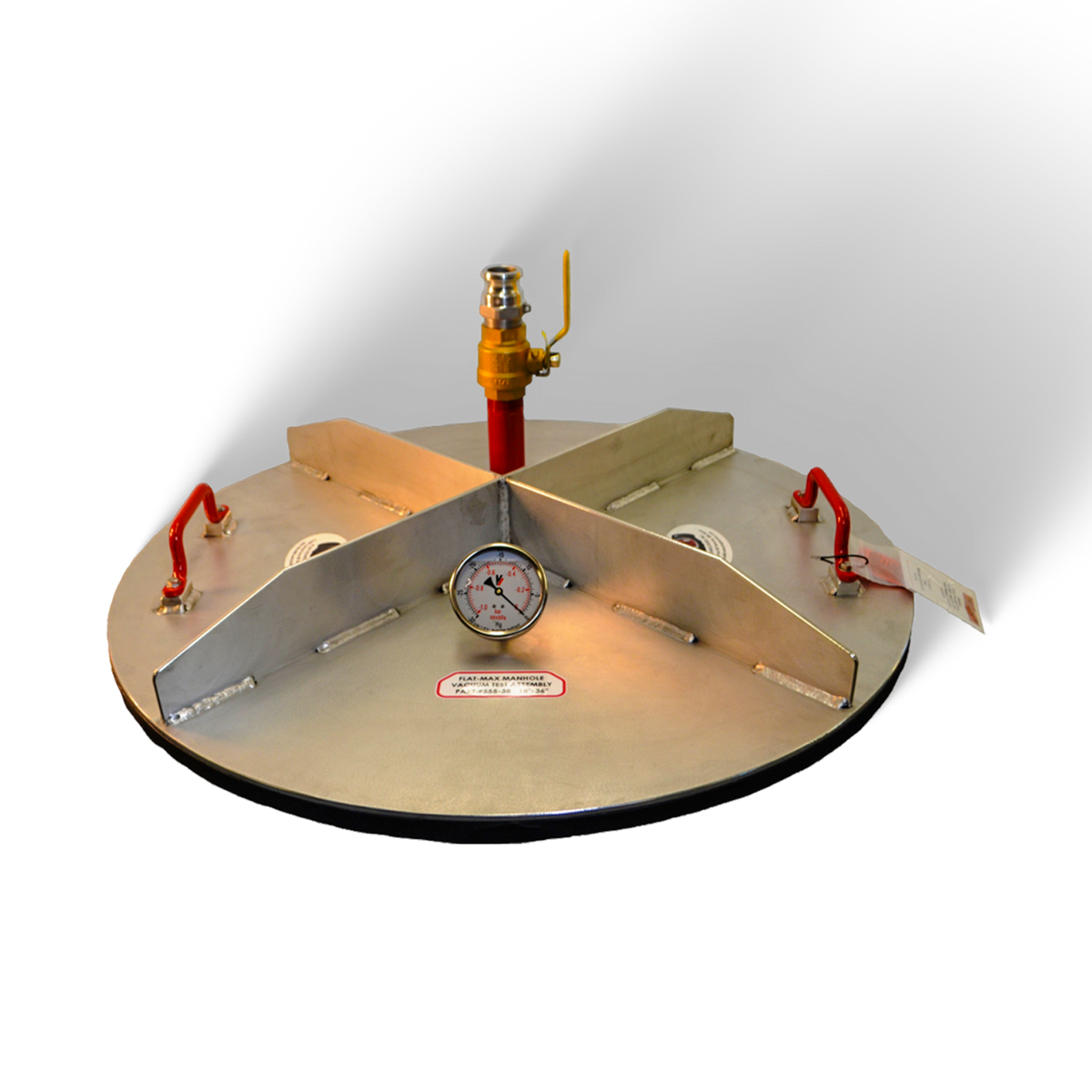 38" Flat-Max Plate Manhole Vacuum Testing Equipment: