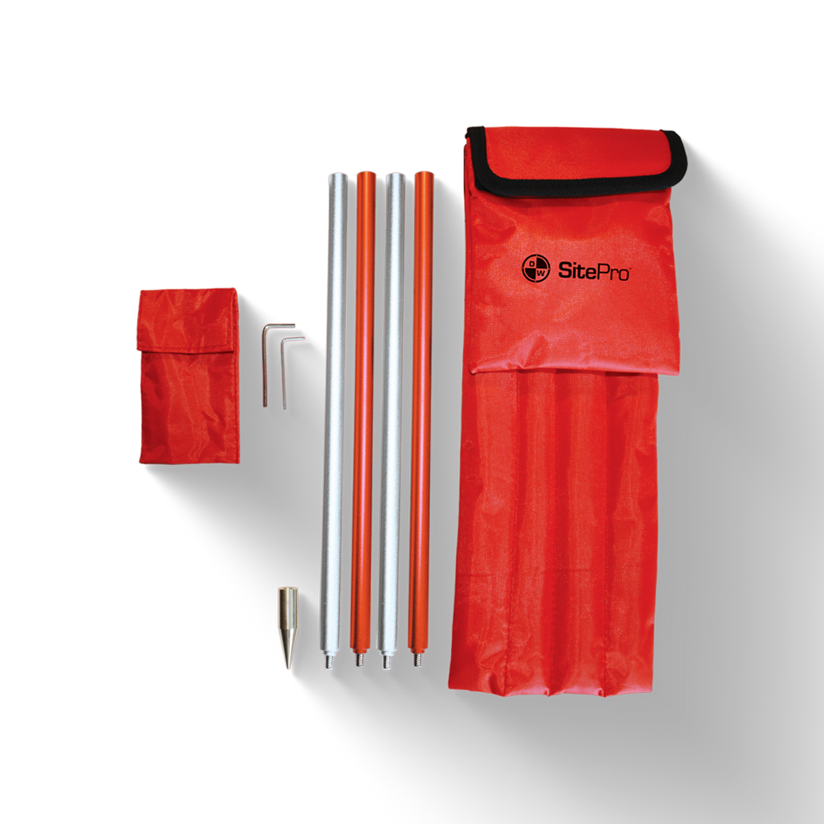 SitePro 1518-R Mini Prism Sliding Pole System, Red