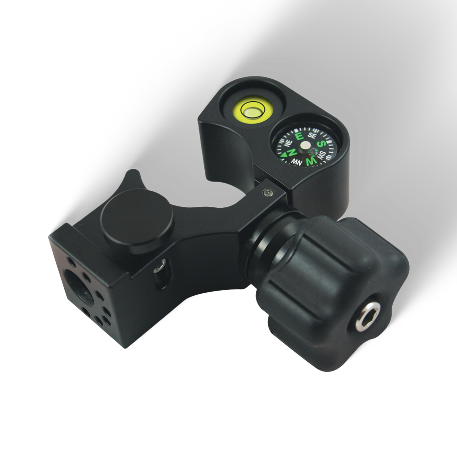 Quick Release Pole Clamp with Vial and Compass | James River Laser